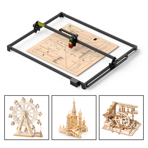 90w Laser Cutting Machine For Wood Engraver And Cutter Air Assist Larg ...