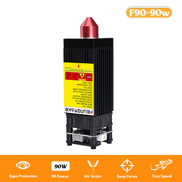 Feungsake 90W Laser Module With Air Assist Wood Marking Cutter Tool La ...